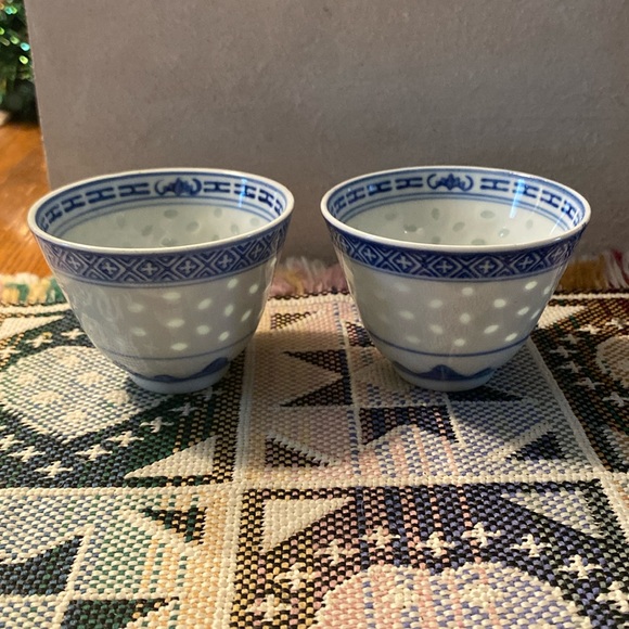 Accents | Vintage Translucent Rice Eye Grain Teasake Cups | Poshmark